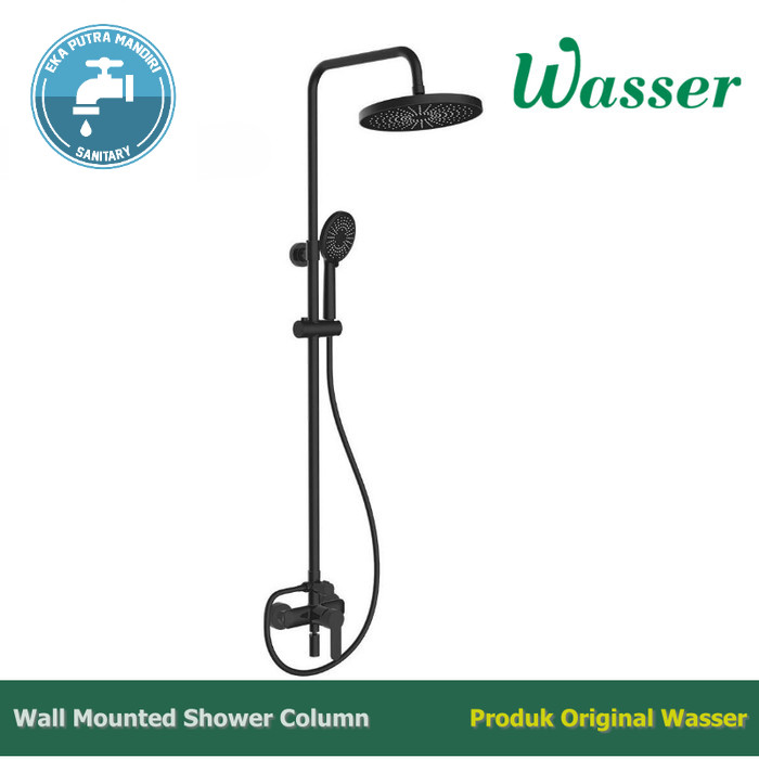 Jual WASSER Shower Tiang Complete ESS-V210 Midnight Black | Wall ...