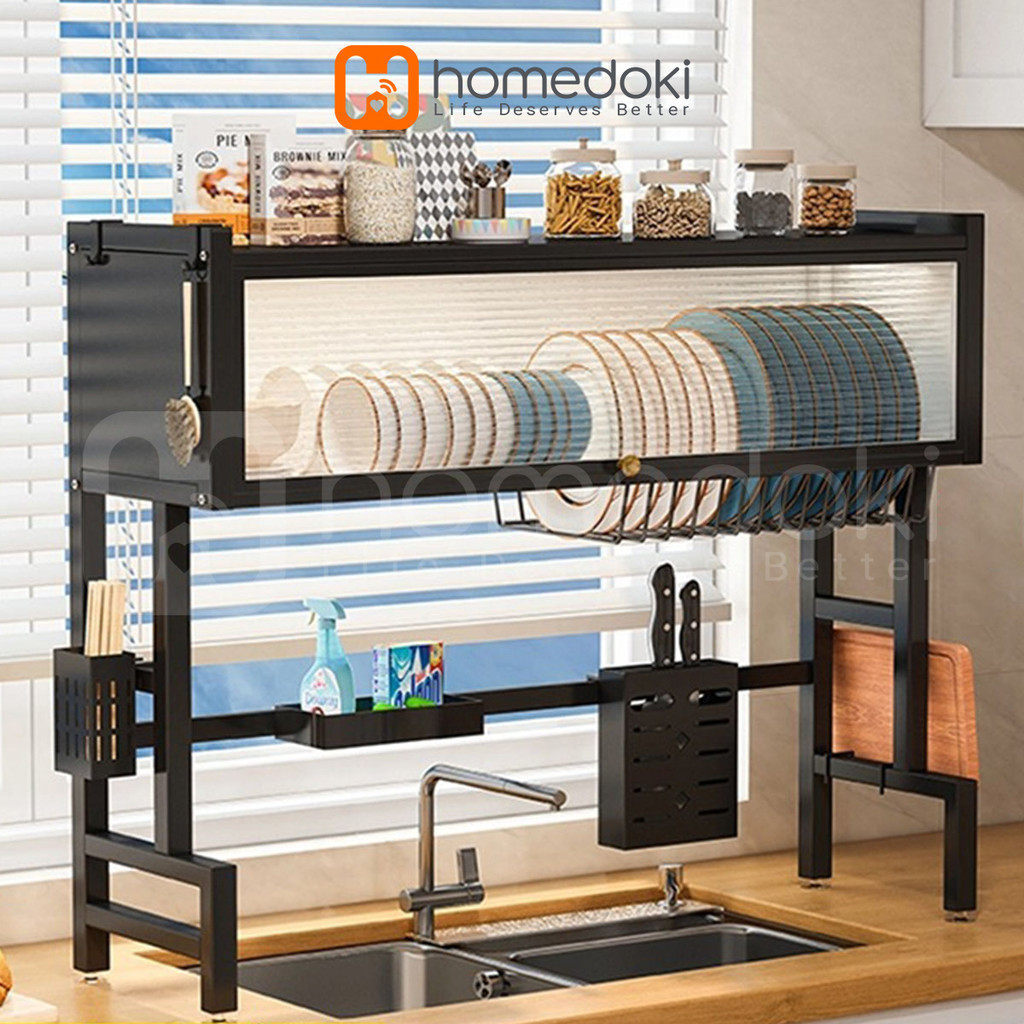 Jual Homedoki Rak piring wastafel / rak wastafel dapur / rak di atas ...