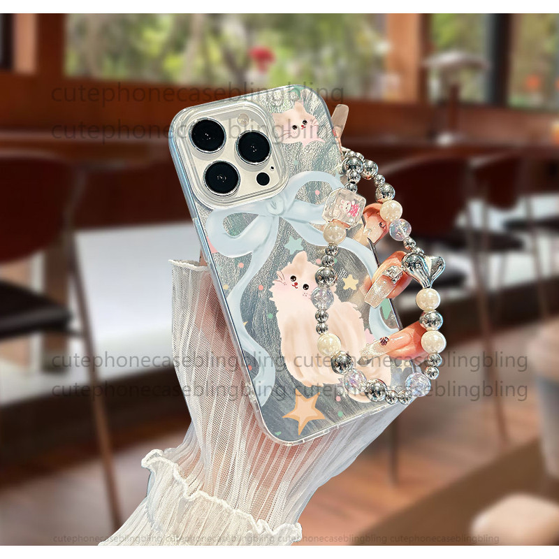 Jual 【case+gelang】Casing ponsel dengan motif pita kucing lucu Oppo A57 ...