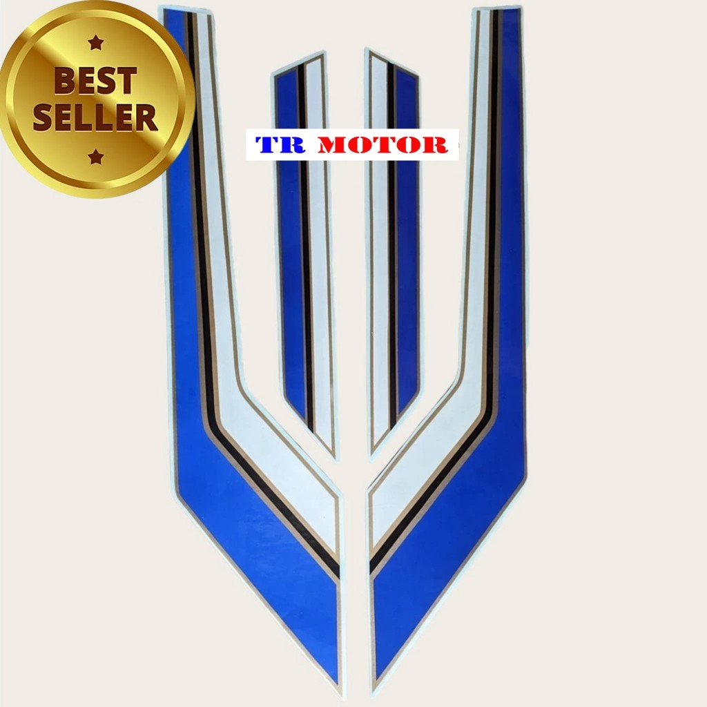 Jual Striping Stiker Polet list motor Honda CB GL100 GL 100 K5 K5 Biru ...