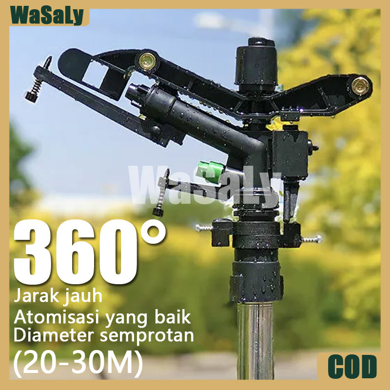 Jual 360 Derajat 20-30M Sprinkler Sprinkle Big Gun Drat Impact PVC 1 ...