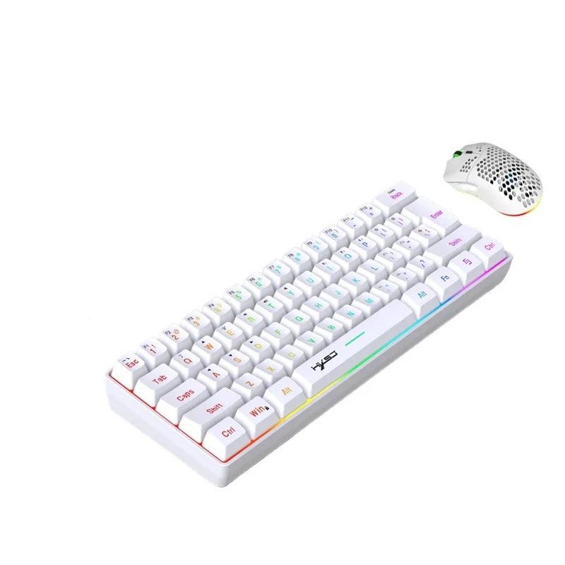 Jual Wireless keyboard mouse combo Bluetooth key board 60% kit 2.4Ghz ...