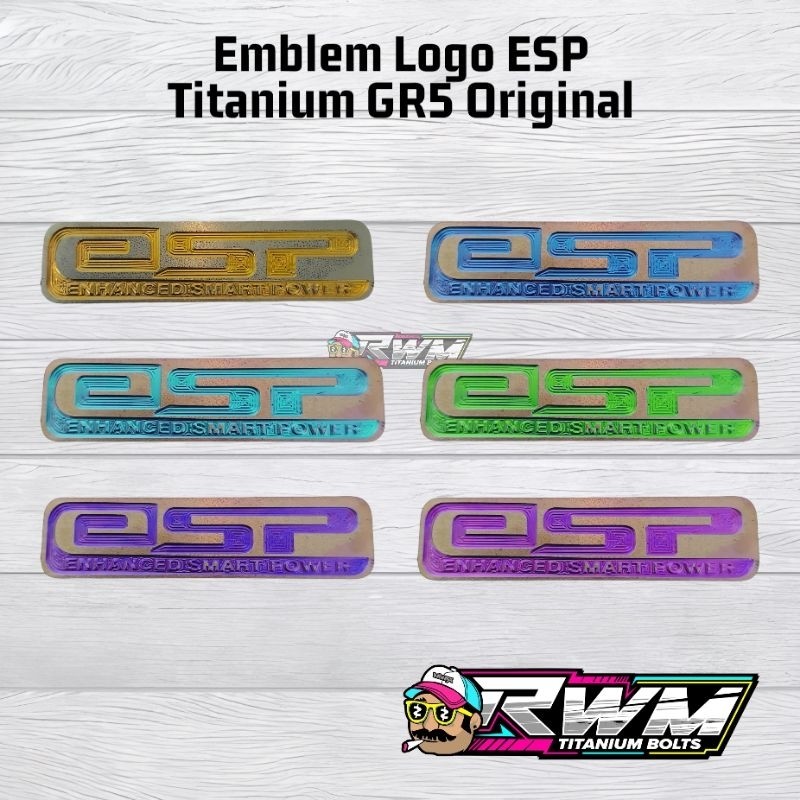 Jual Emblem Logo ESP Emblem Logo Box Filter ESP Titanium GR5 original ...