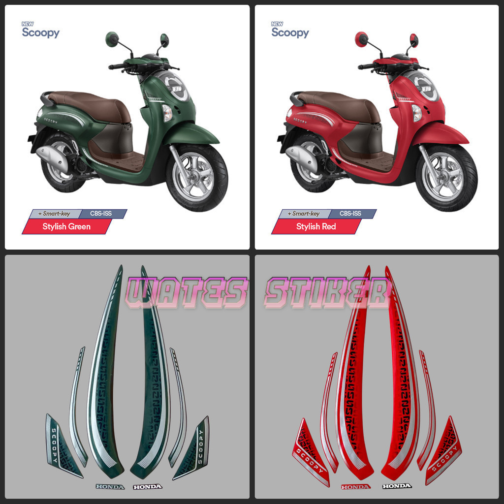 Jual Striping Sticker honda scoopy Stylish 2024 2025 Doff Fullset ...
