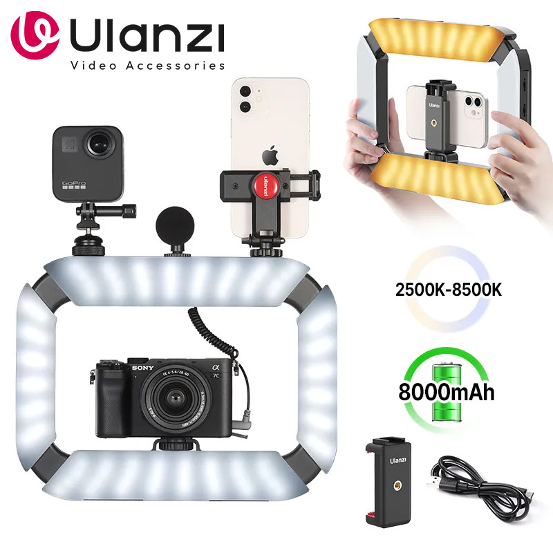 Jual Ulanzi U200 U-200 Smartphone Video Rig LED Video Light 2 in 1 Ring ...