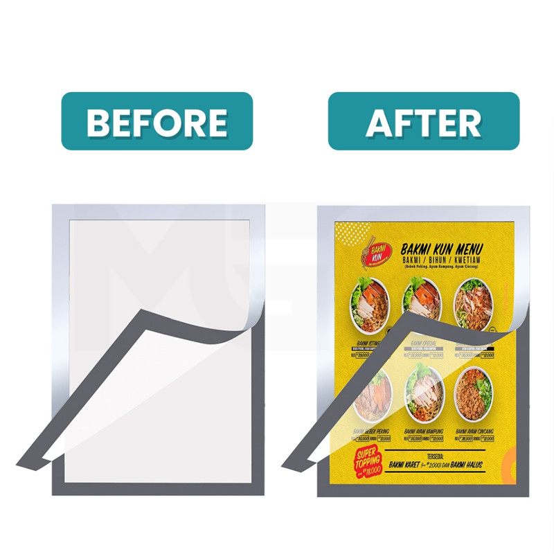 Jual A3 A4 Magnetic Tempat Poster/PVC Frosted Magnetic File Display ...