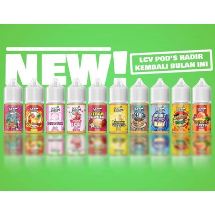 Jual LIQUID LCV PODS 30ml Saltnic 20mg LCV JUICE Premium Cukai Resmi ...