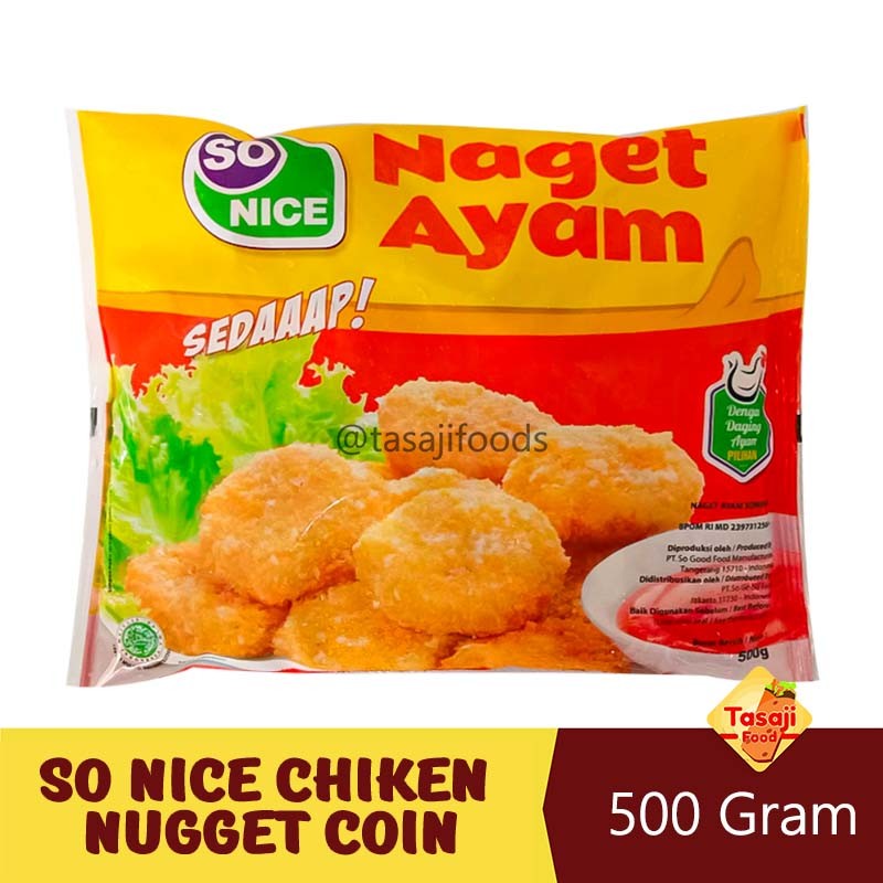 Jual So Nice Chiken Nugget Coin Fully Cooked- 500 Gram | Shopee Indonesia