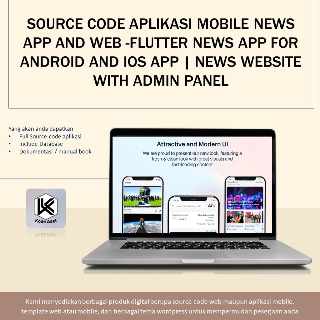 Jual SOURCE CODE APLIKASI MOBILE NEWS APP AND WEB -FLUTTER NEWS APP FOR ANDROID AND IOS APP ...