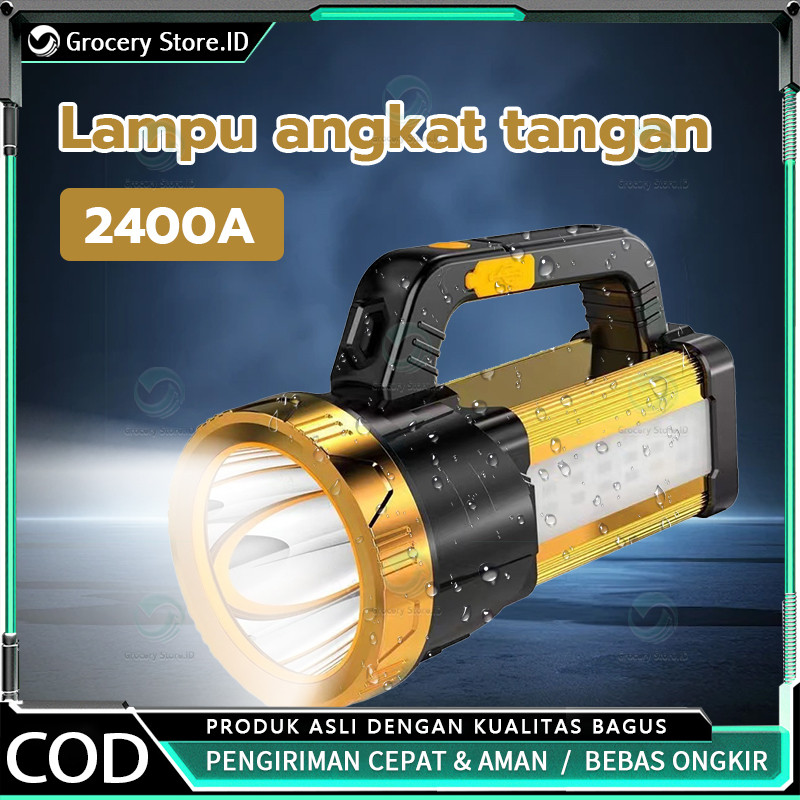 Jual Senter LED Super Terang Jarak Jauh 3 Mode Senter Camping Jumbo Multifungsi 48W IPX6 ...