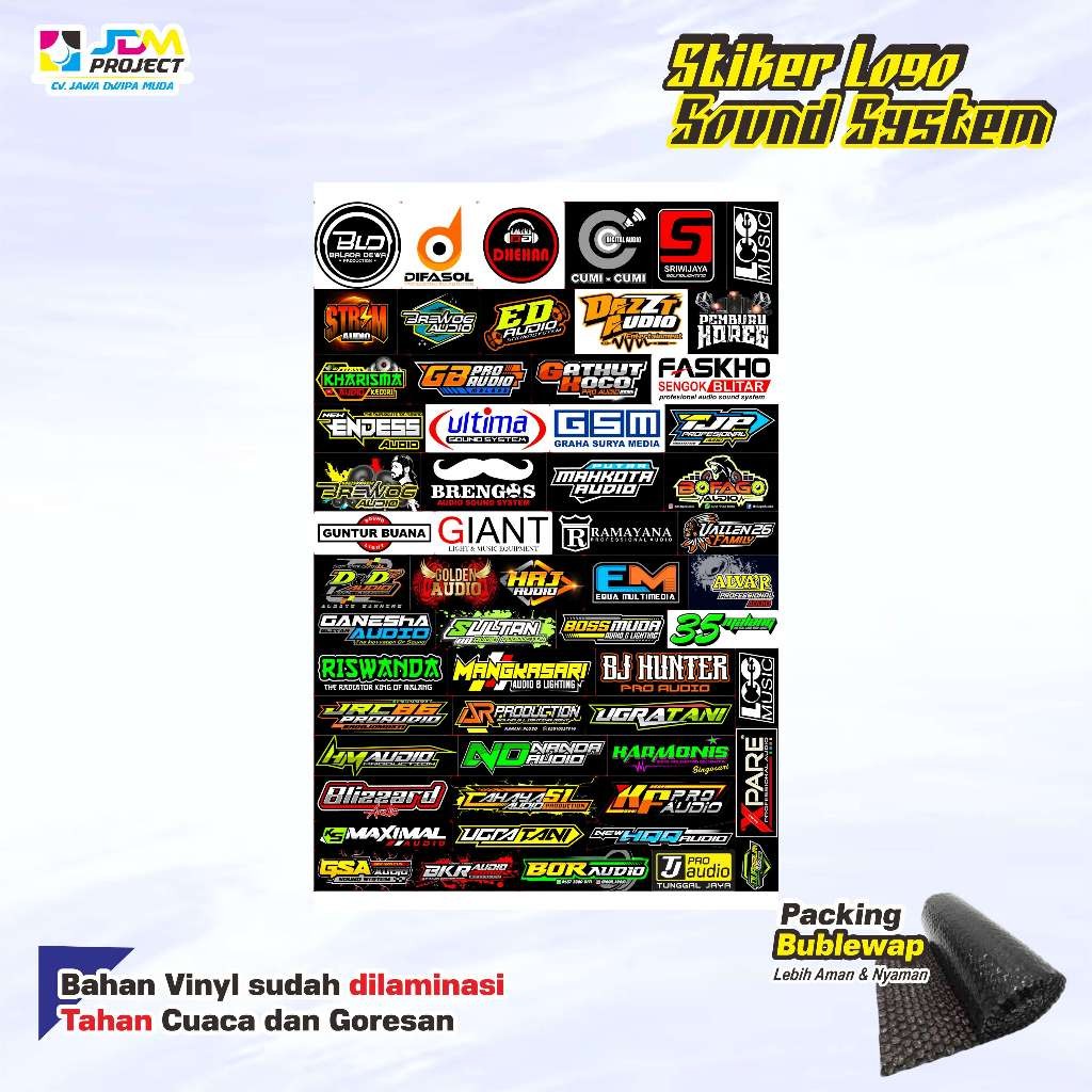 Jual Cetak Kilat - - Stiker Sound System dapat 55 Sticker Faskho Brewog Brengos BJ Hunter ...