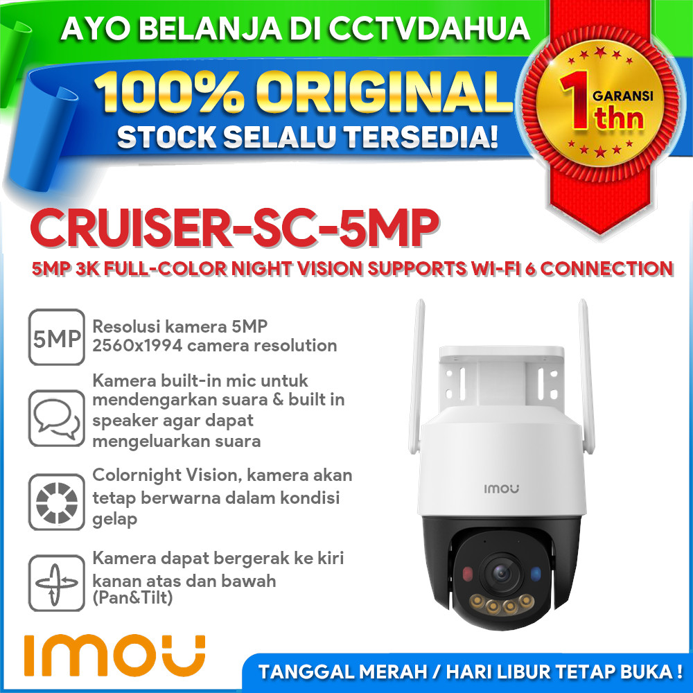 Jual IMOU CRUISER-SC-5MP 5MP 3K FULL-COLOR NIGHT VISION IPC-K7FP-5HOWE ...