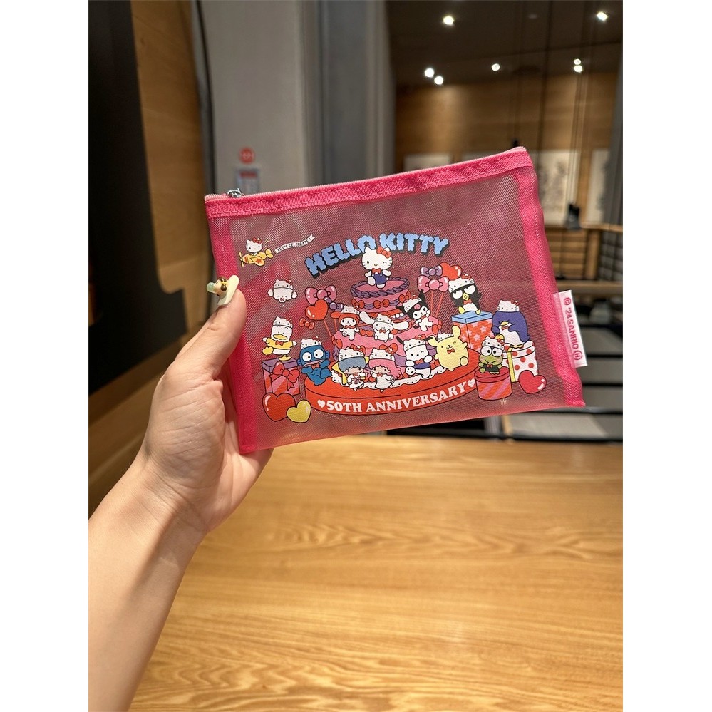 Jual Hello Kitty 50TH Anniversary Pouch| Pouch Hello Kitty | Shopee Indonesia