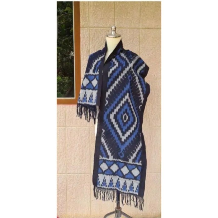 Jual Kain_Usang | Syal Tenun Motif Seri - A1 | Scarf Tenun Ikat ...