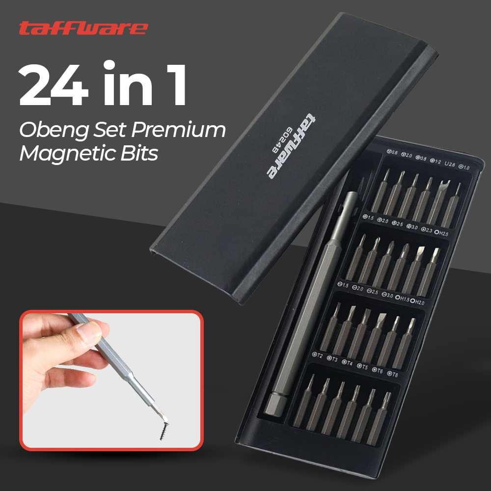 Jual Taffware Obeng Set Premium Precision Screwdriver Magnetic Bits 24 in 1 | Shopee Indonesia