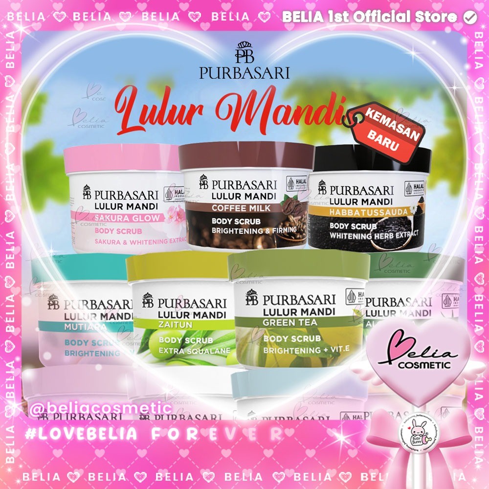 Jual BELIA Purbasari Lulur Mandi | Body Scrub 200 ml | 100 ml (️BPOM ...