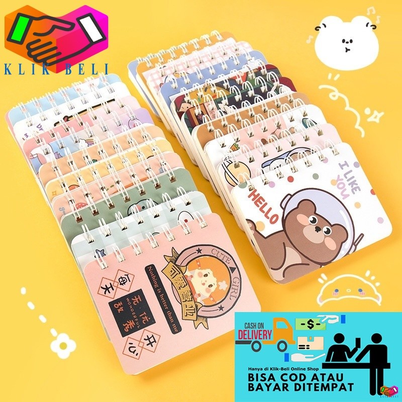 Jual Notebook Mini A7 ATK Note Book Catatan Ring Buku Memo Tulis Diary ...