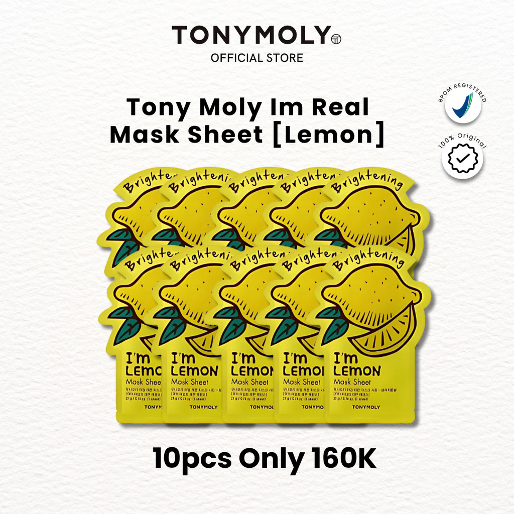 Jual [BUNDLE 10] Tony Moly Im Real Mask Sheet [Lemon] | Shopee Indonesia