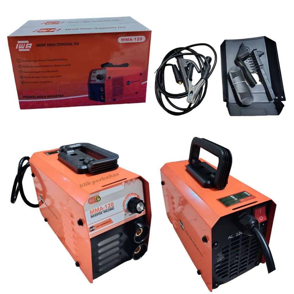 Jual ORIGINAL!!! Mesin Las Listrik 450watt IWA MMA 120A Travo Las Inverter MMA-120A IGBT Welding ...