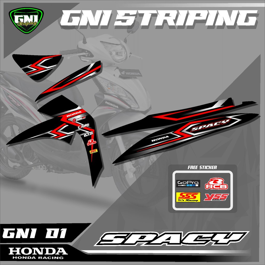 Jual Sticker Striping Variasi List Honda SPACY Desain Racing Roadrace ...