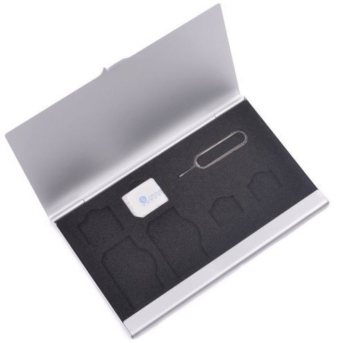 Jual Kotak Metal Kartu SIM Card Box Storage 2 Micro Nano Sim Eject ...