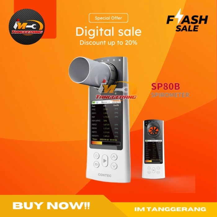 Jual Spirometer CONTEC SP-80B Tester Paru Paru SP80B Spiro Meter ...