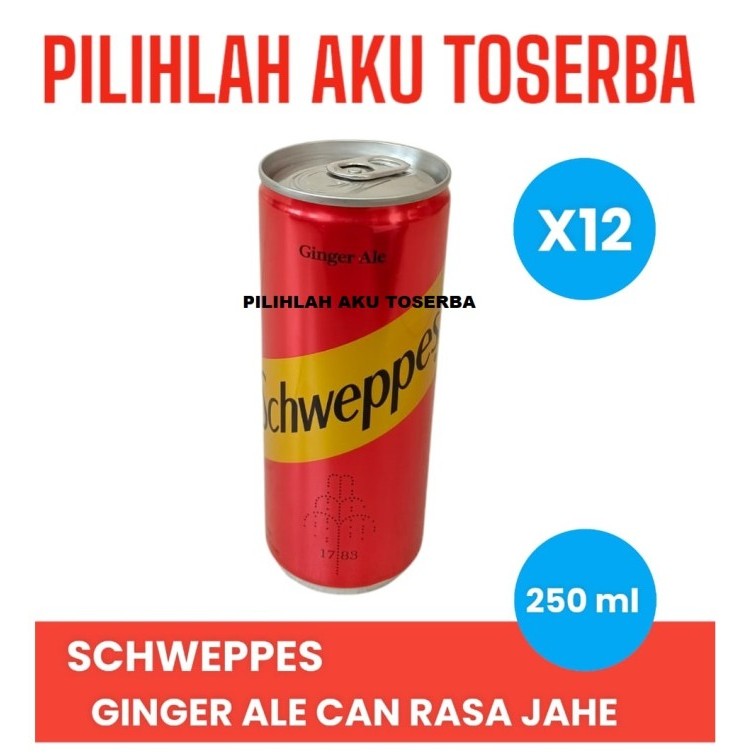 Jual Schweppes Tonic Water GINGER ALE DRINK Kaleng CAN 250 ml - ( HARGA ...