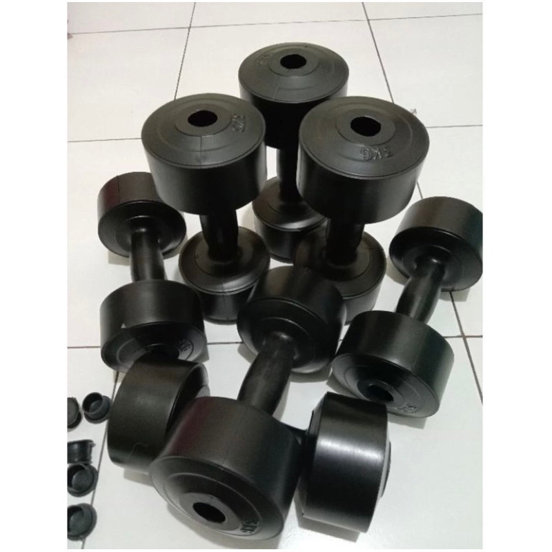 Jual BARBEL/ DUMBELL Ukuran 3KG KOSONGAN TANPA ISI WARNA MEDIAPACK ...