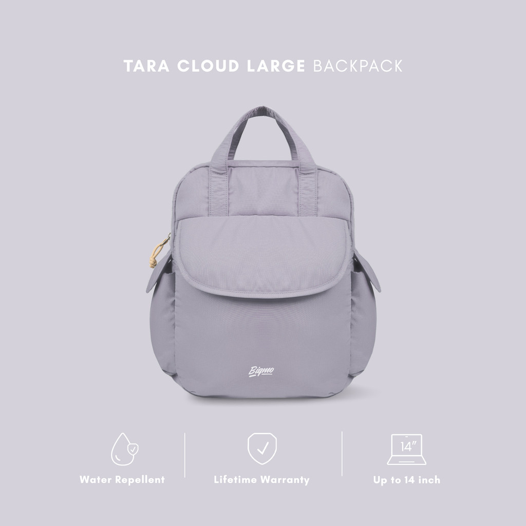 Jual Bigmo Tara Cloud Large Lavender Backpack Tas Ransel Sekolah Kuliah ...