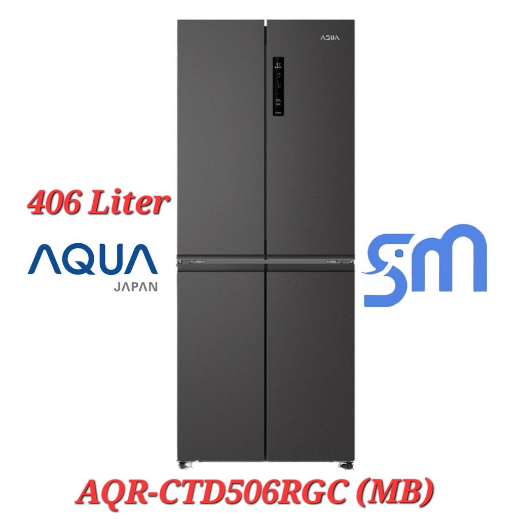 Jual Kulkas 4 pintu AQUA AQR-CTD506RGC (MB) Side by Side 406 L | Shopee Indonesia