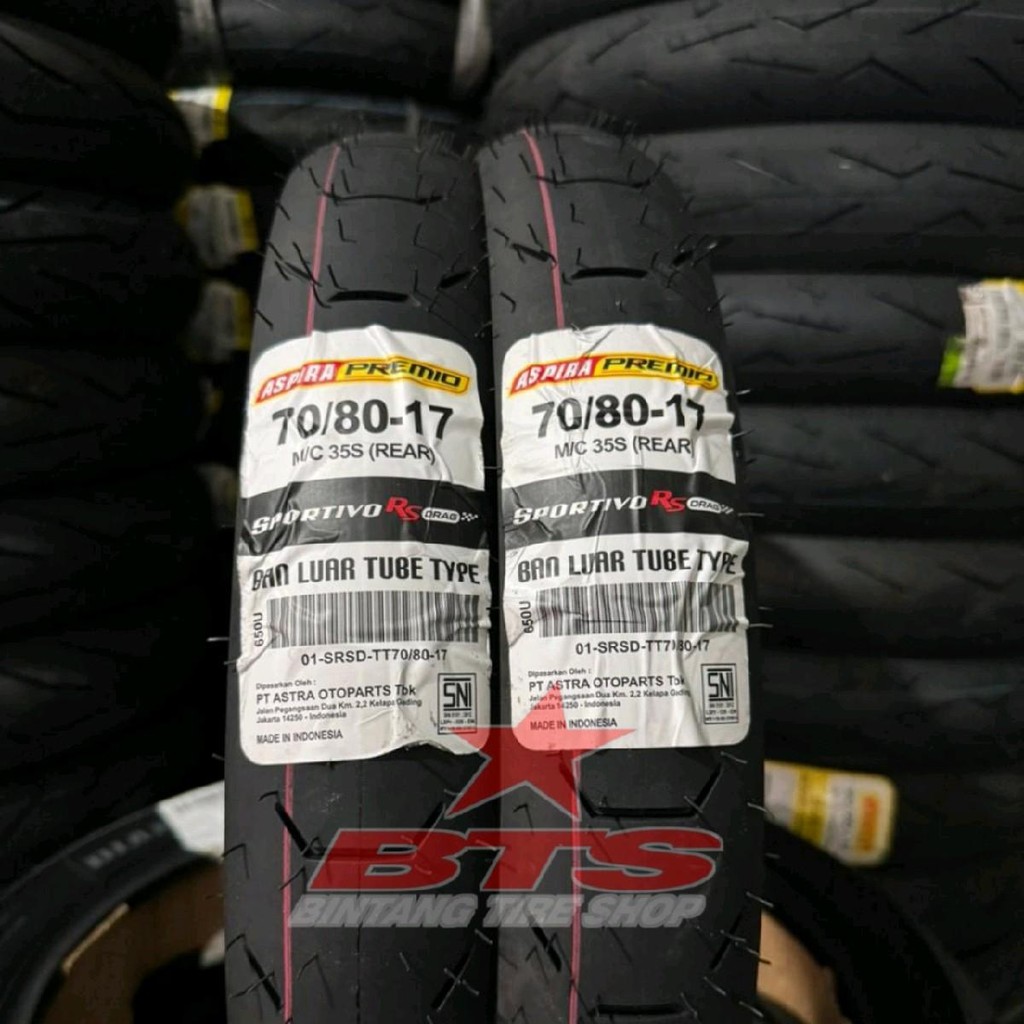 Jual Paket Aspira 70/80-17 Sportivo Rs Drag Soft Compound Ban ...