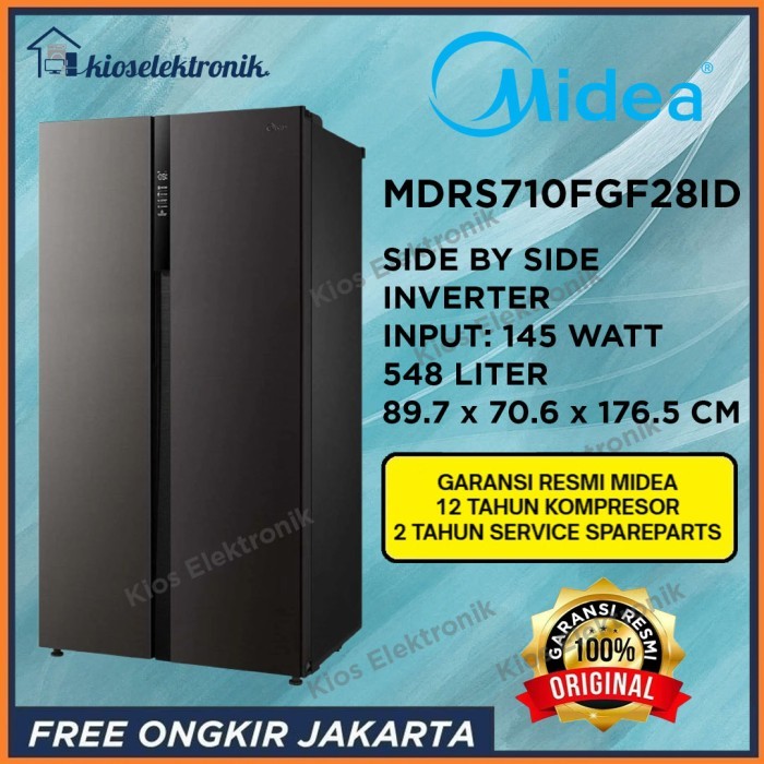 Jual Kulkas Side by Side MIDEA MDRS710FGF28ID / MDRS 710 FGF 28ID ...