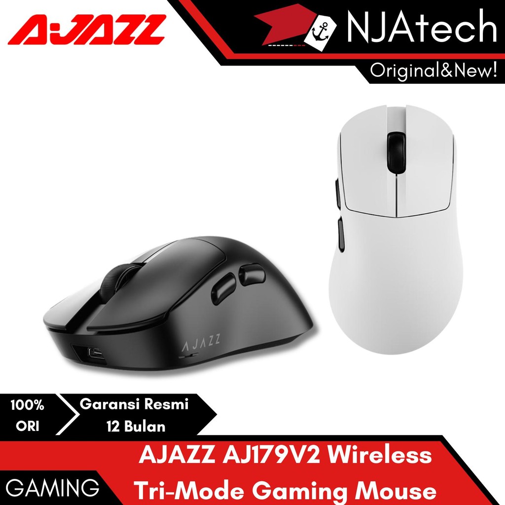 Jual Ajazz AJ179 V2 Wireless Three mode Gaming Mouse Ergonomic Right ...