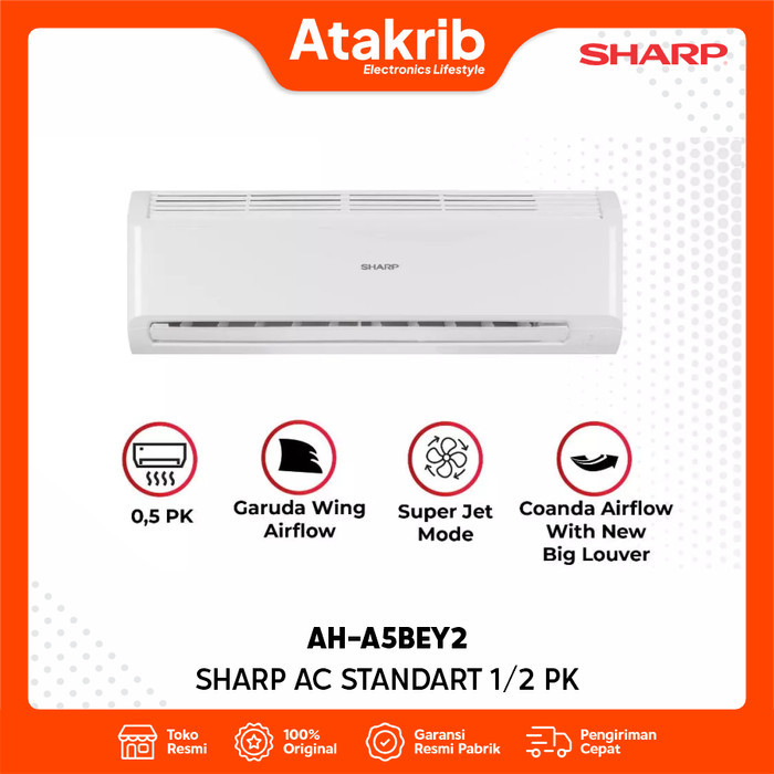 Jual SHARP AC STANDART 1/2 PK AH-A5BEY2 Garuda Series | Shopee Indonesia