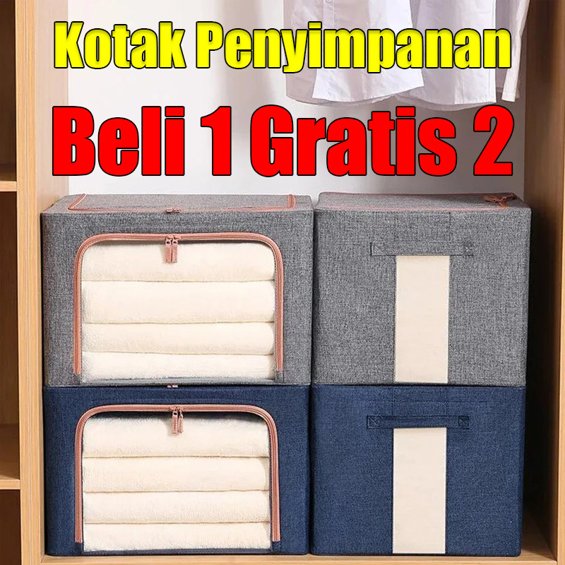 Jual Lipat Storage Box 24L/66L/110L oxford kotak penyimpanan pakaian ...