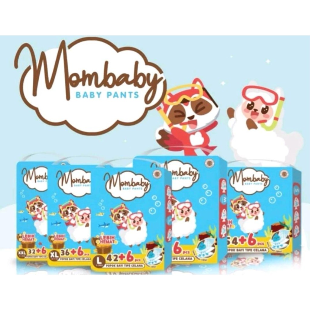 Jual PAKET 2 BAL MOMBABY Diapers Pants S32+/ M30+4/ L26+4/ XL22+4/ XXL20+4 JUMBO S54+6/M50+6/L42 ...