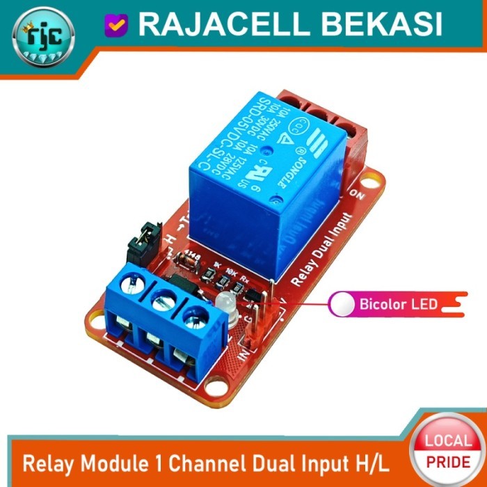 Jual AMD99 Relay Module DUAL INPUT High-Low Trigger 3,3V 5V 12V 24V ...
