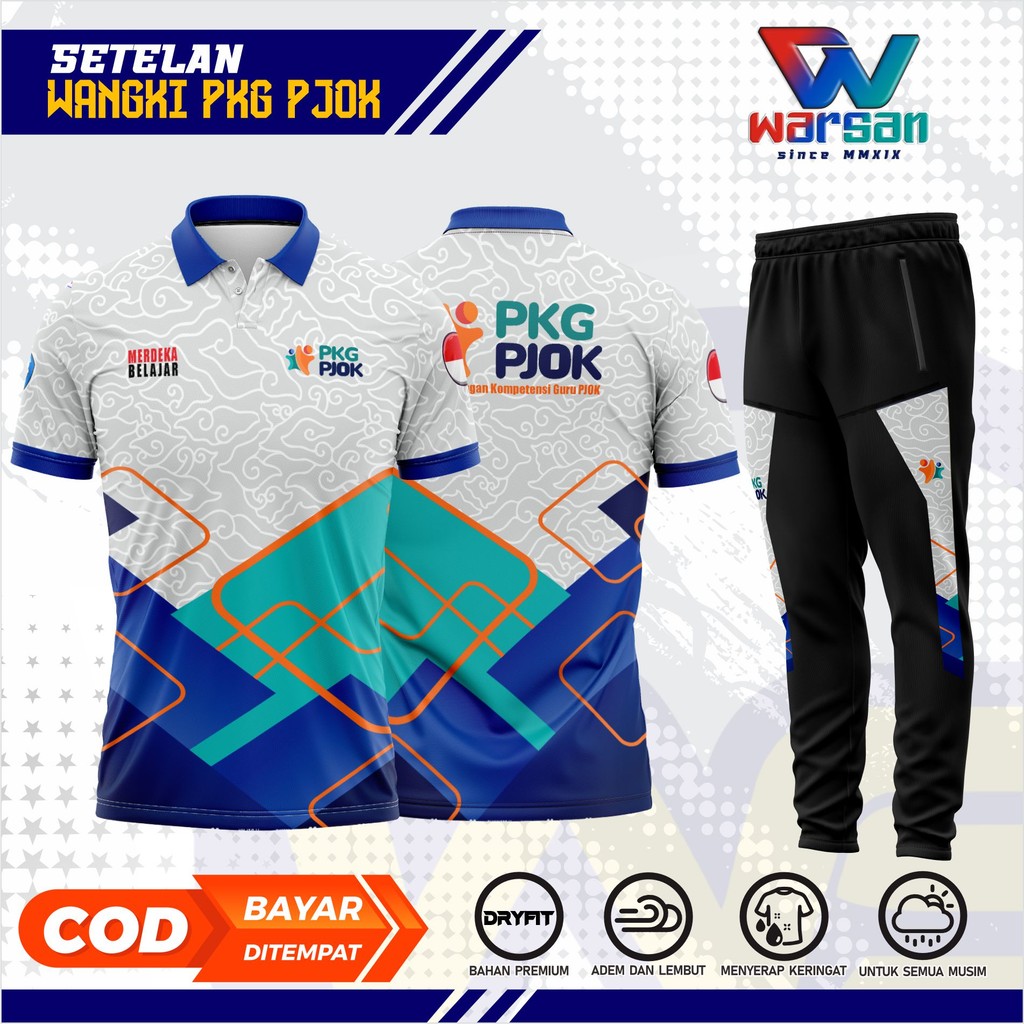 Jual SERAGAM OLAHRAGA PJOK / SETELAN PKG PJOK / JERSEY WANGKI PKG PJOK ...