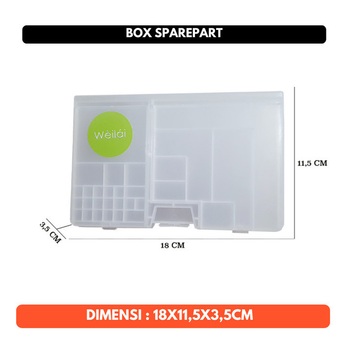 Jual Box Kotak Komponen Mini Toolbox Storage Penyimpanan Sparepart Mur ...