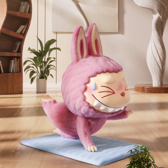 Jual Pop Mart Popmart Sweating The Monsters Labubu Lazy Yoga Open Box ...