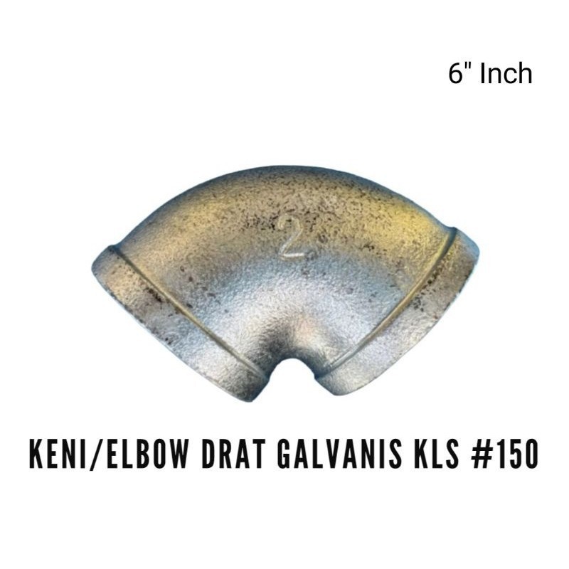 Jual Keni/Elbow besi galvanis 6" inch drat dalam KELAS #150 | Shopee ...