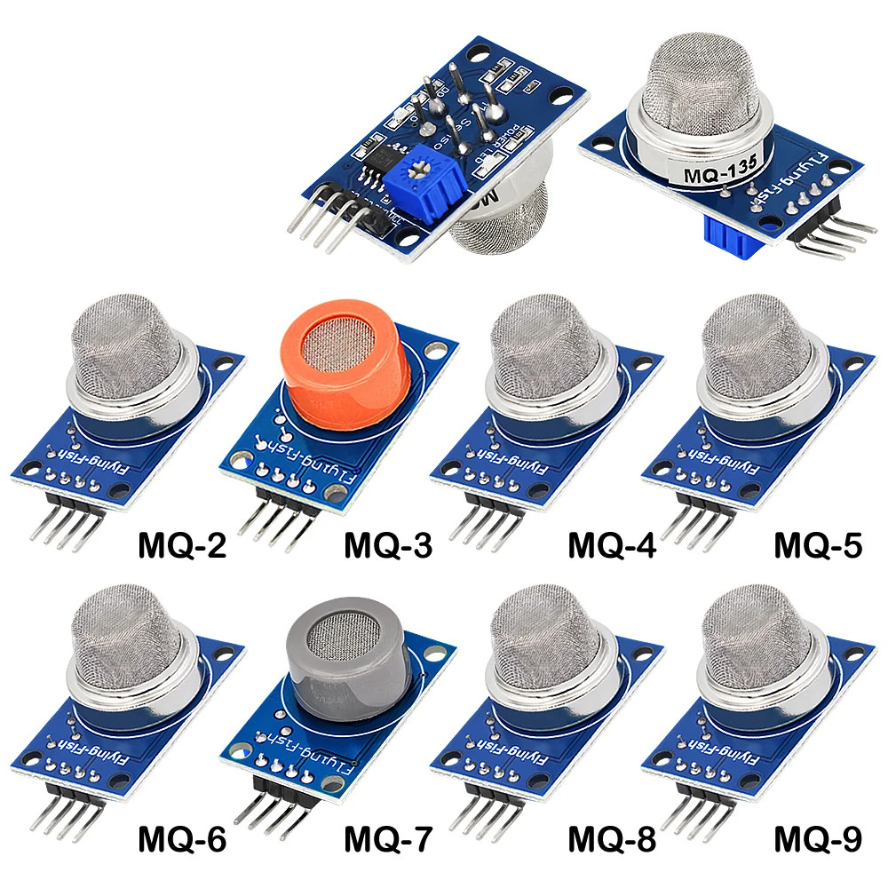 Jual MQ-2 -7 MQ-9 Modul Sensor Gas Cair Metana Asap Deteksi untuk Kit DIY Pemula Arduino ...