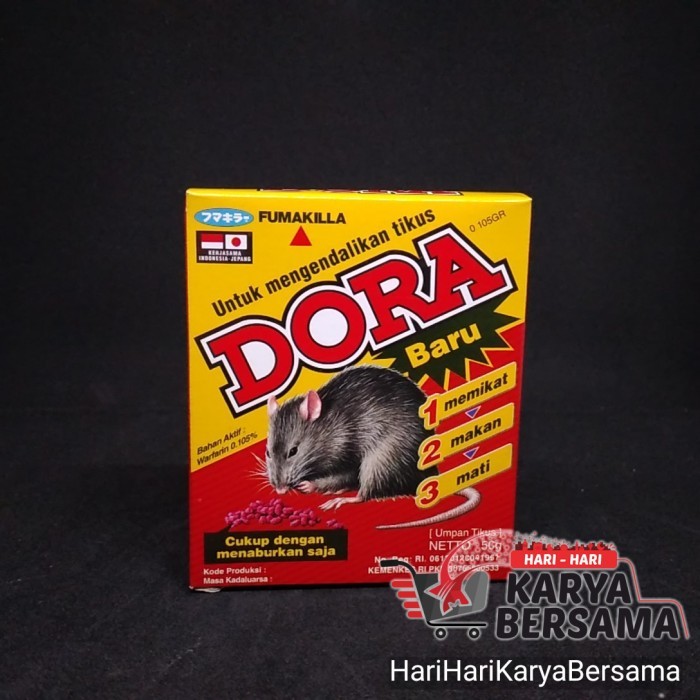 Jual PESTISIDA PEMBASMI HAMA RACUN TIKUS FUMAKILLA DORA 50GR | Shopee ...