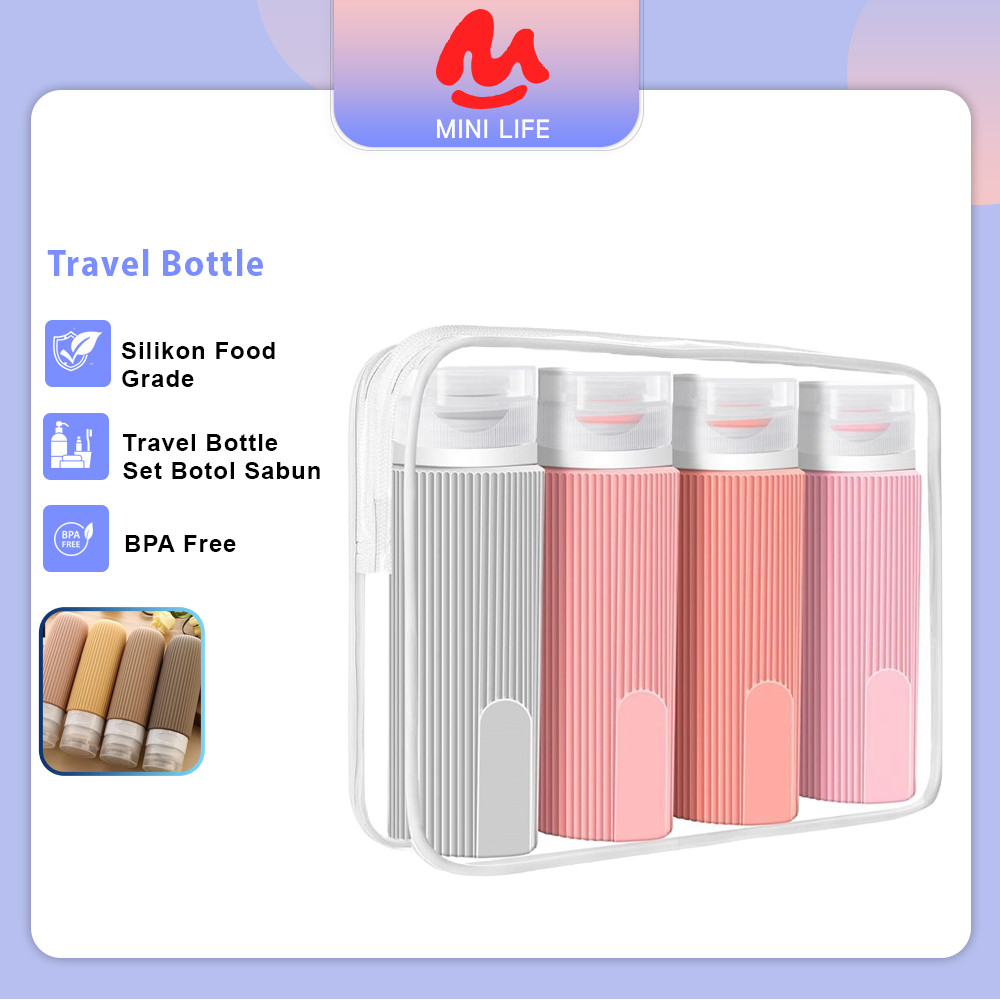 Jual Botol Sabun Travel / Botol Shampoo Portable / Botol Travel Kit Set ...