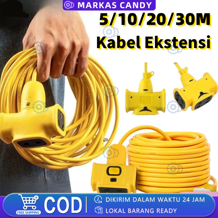 Jual 【COD】5/10/20/30M mtr Kabel Ekstensi Cable Extension Kabel Kerja ...