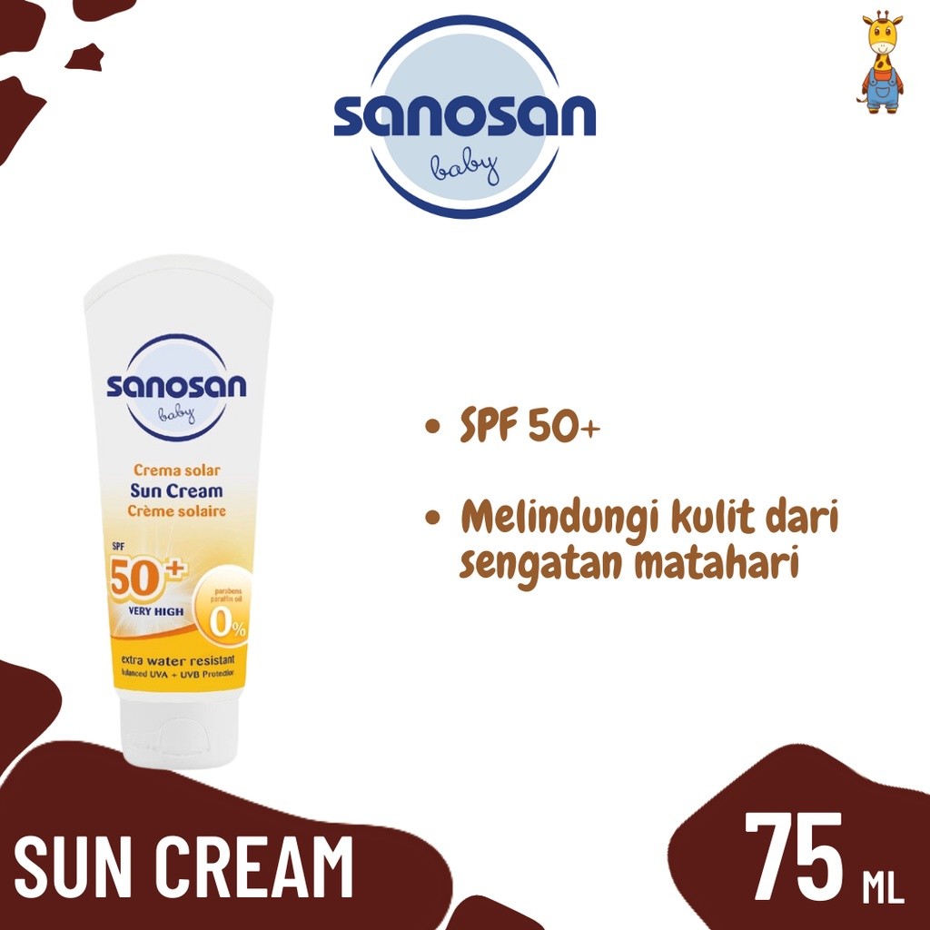 Jual Sanosan Baby Sun Cream SPF 50+ - Sunscreen Bayi | Shopee Indonesia