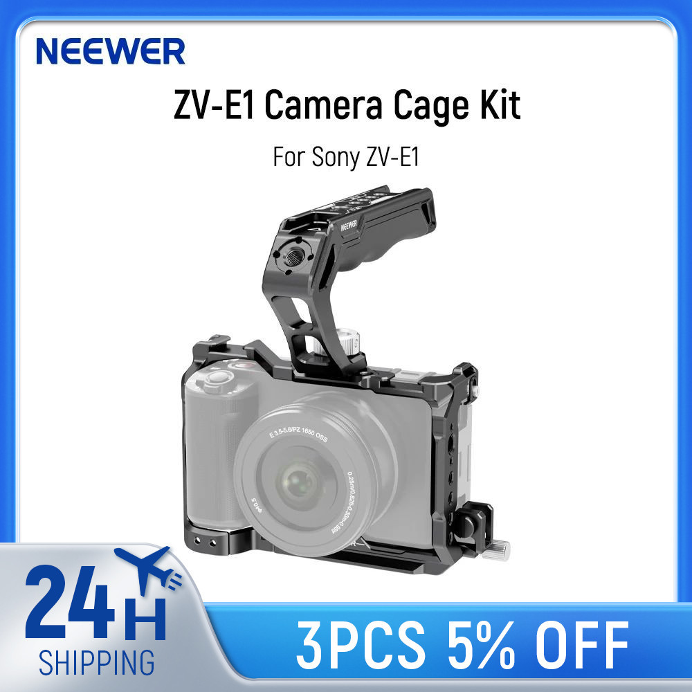 Jual NEEWER ZV-E1 Camera Cage with HDMI Cable Clamp NATO Rail 3/8" ARRI ...