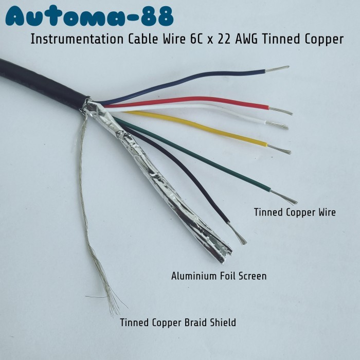 Jual GAE99 Kabel Load cell 6C x 22AWG 22 AWG Braid Shield Loadcell isi ...