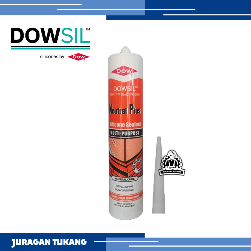 Jual Lem Kaca Silicone Sealant DOWSIL Dow Corning Multi Purpose Neutral Plus 300ML MULTI PURPOSE ...