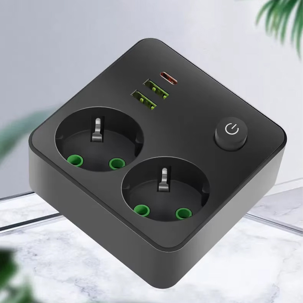 Jual Stop Kontak USB Type-C Port EU Plug 16A 250V 2500W Black | Shopee Indonesia